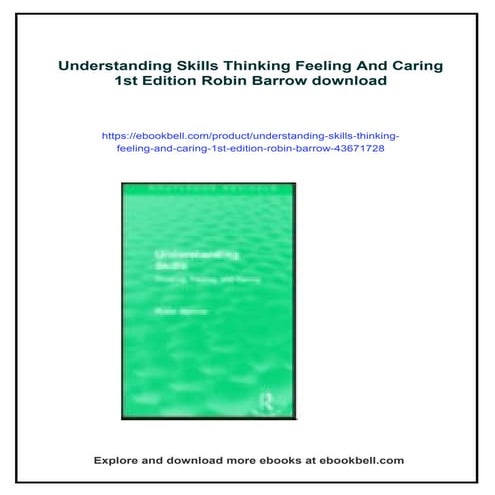 Understanding Skills Thinking Feeling And Caring 1st Edition Robin ...