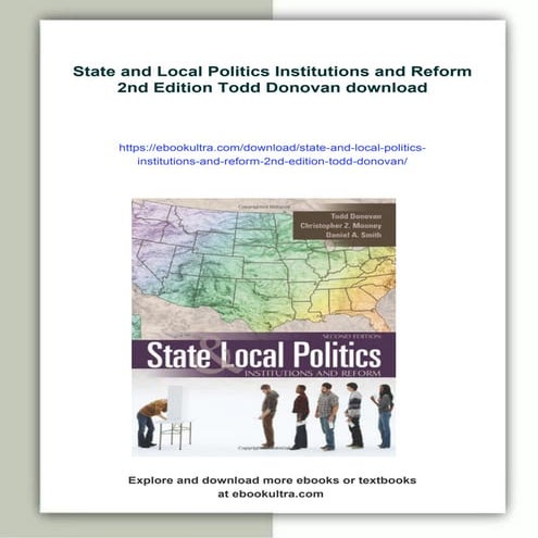 State and Local Politics Institutions and Reform 2nd Edition Todd ...
