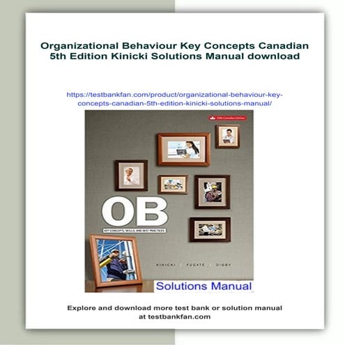Organizational Behaviour Key Concepts Canadian 5th Edition Kinicki ...