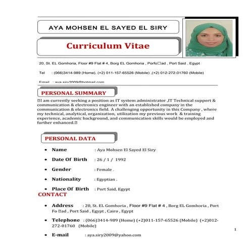 Yasser_CV | PDF