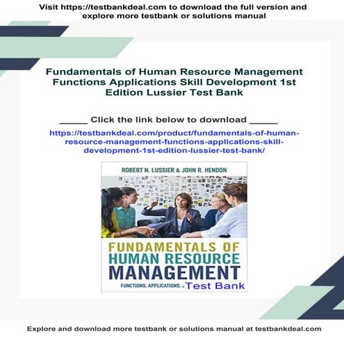 Fundamentals of Human Resource Management Functions Applications Skill Development 1st Edition ...