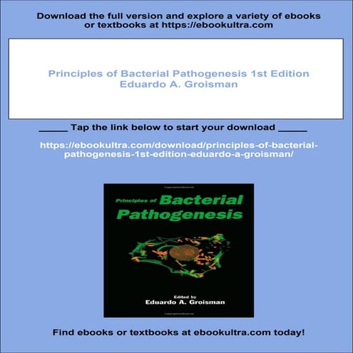 Principles of Bacterial Pathogenesis 1st Edition Eduardo A. Groisman | PDF