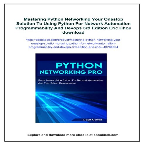 Mastering Python Networking Your Onestop Solution To Using Python For Network Automation ...