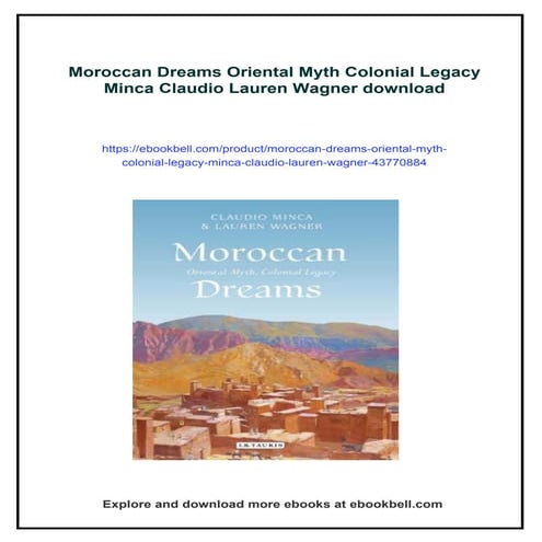 Moroccan Dreams Oriental Myth Colonial Legacy Minca Claudio Lauren ...