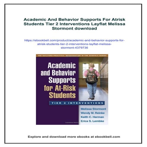 Academic And Behavior Supports For Atrisk Students Tier 2 Interventions ...
