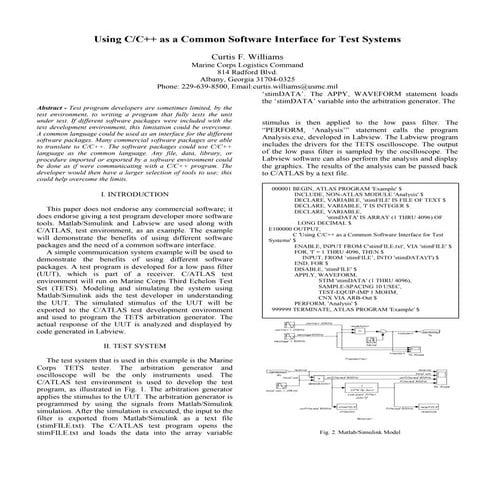Using CC++ as a Common Software Interface for Test Systems | DOC