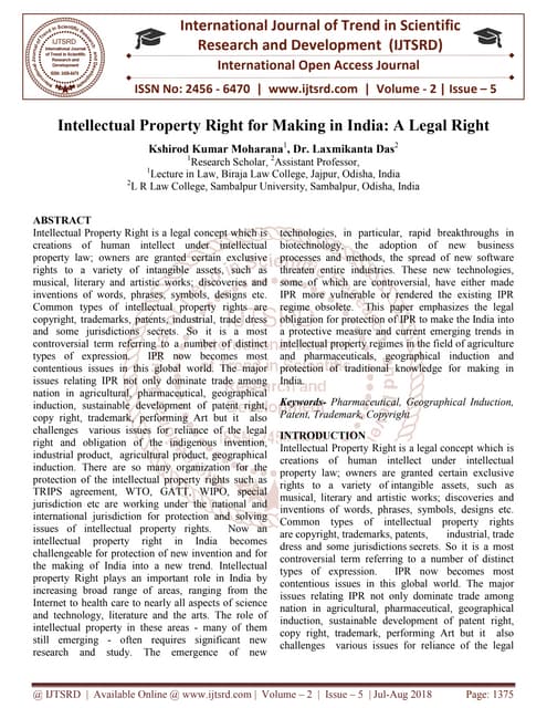 Traditional Knowledge (TK) and its Intellectual Property (IP) | PPT