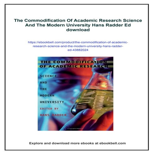 The Commodification Of Academic Research Science And The Modern ...