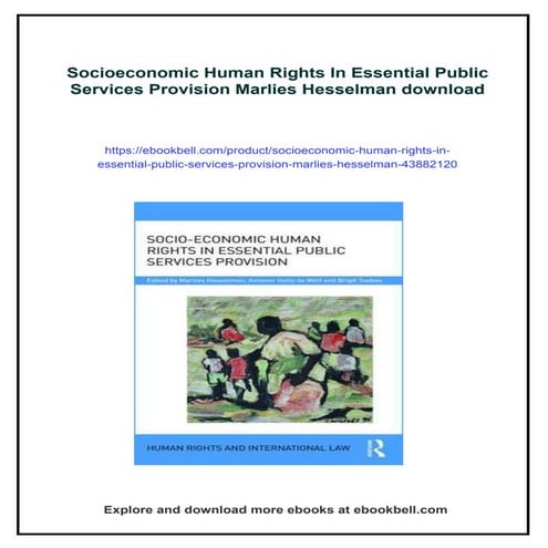 Socioeconomic Human Rights In Essential Public Services Provision ...