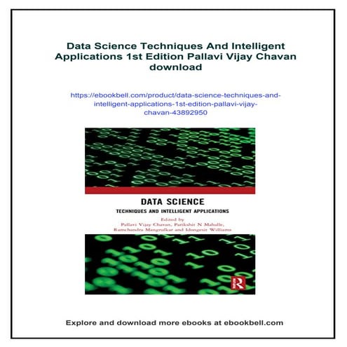 Data Science Techniques And Intelligent Applications 1st Edition ...