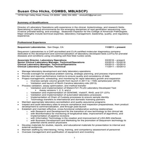 Susan_Hicks_Resume_Mar2016 | PDF