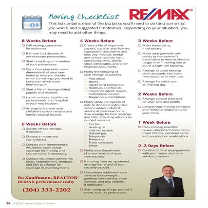 Home Moving Checklist | PDF