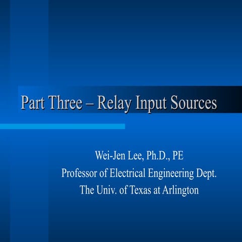 21955420 Power System Protective Relaying Part Three Ppt