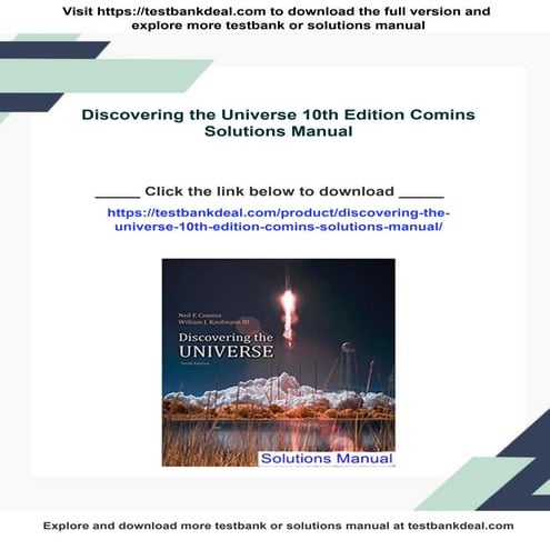 Discovering the Universe 10th Edition Comins Solutions Manual | PDF