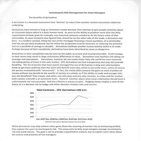 Counterparty risk management for asset managers | PDF