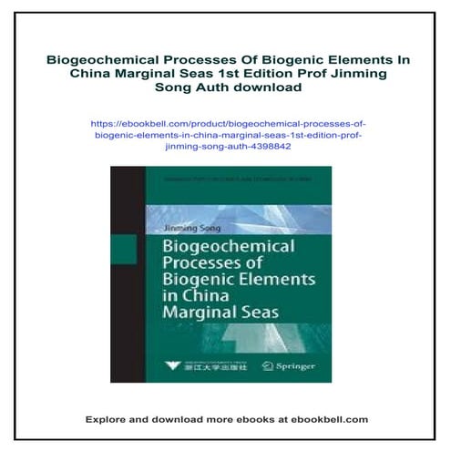 Biogeochemical Processes Of Biogenic Elements In China Marginal Seas ...