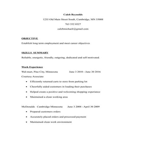 Chelsea Western Resume | DOC