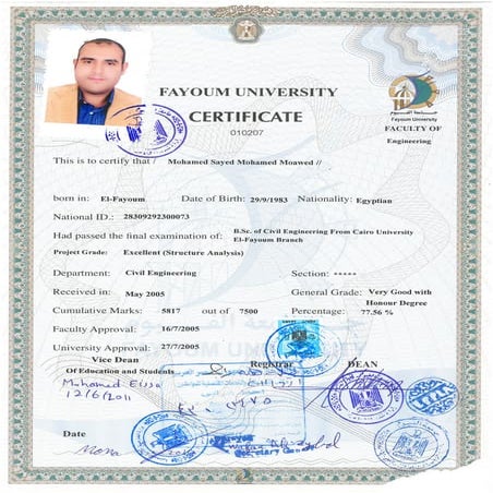 BSc. certificate english | PDF