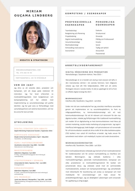 Cv2 per duvner | PDF