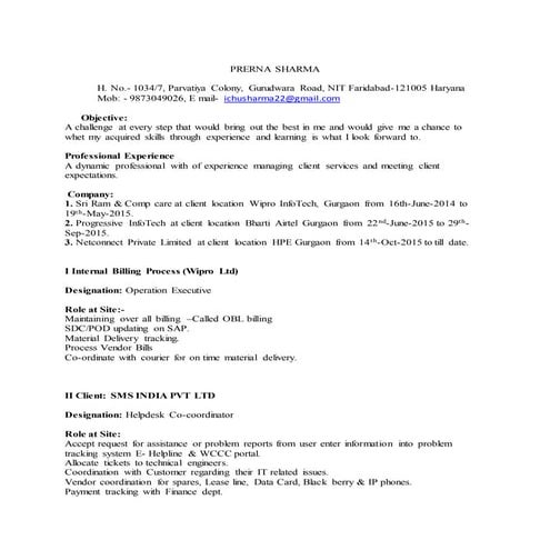 Prerna Sharma C.V. | DOCX