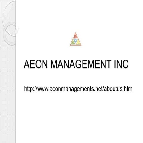 Aeon Management inc - Chennai / Velachery | PPTX