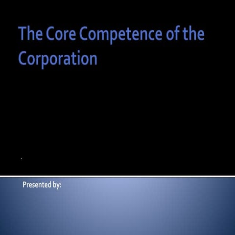 Core Competence | PPTX