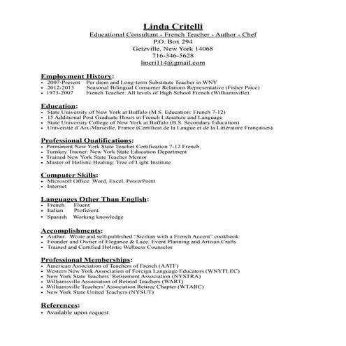Resumé L Critelli 2015 AND Ref | PDF