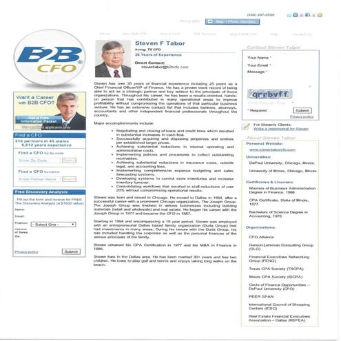 Steven Tabor B2B bio | PDF