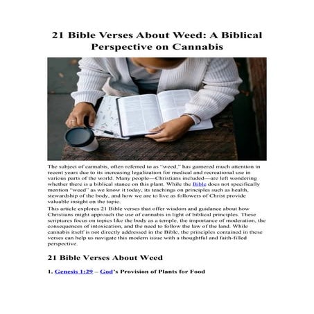 21 Bible Verses About Weed A Biblical Perspective on Cannabis.docx