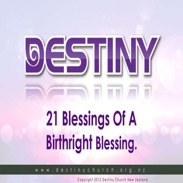 21 Blessings Of A Birthright | PPSX