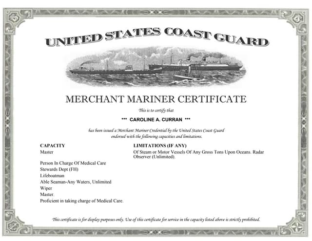 Merchant Marine Officer License