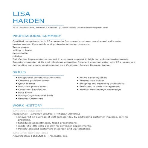 Lisa Harden Resume 2 | PDF