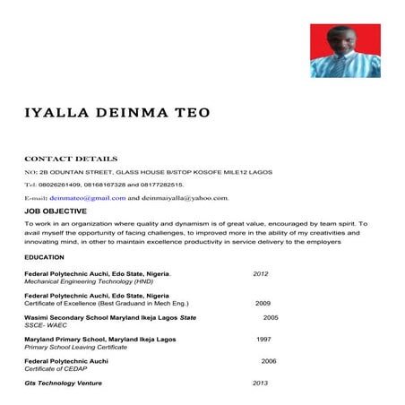 AFOLABI R SAKA'S CV | DOC