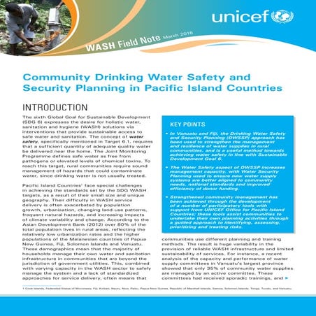 UNICEF-FN-Pacific-DWSP-Lowres-DRAFT | PDF