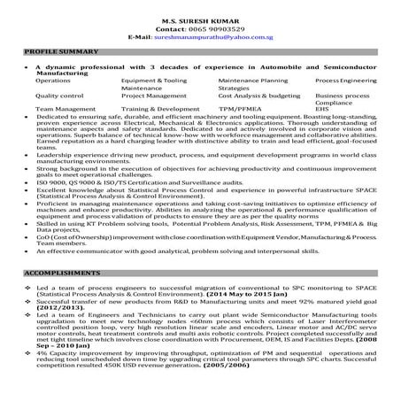 Suresh Resume | DOCX | Manufacturing Industry | Industries