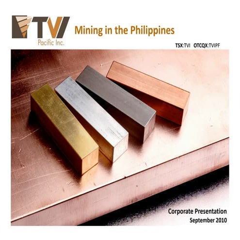 TVI Pacific Inc. - Mining In The Philippines | PDF