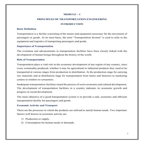 Comparitive study between different modes of transportation | PPTX