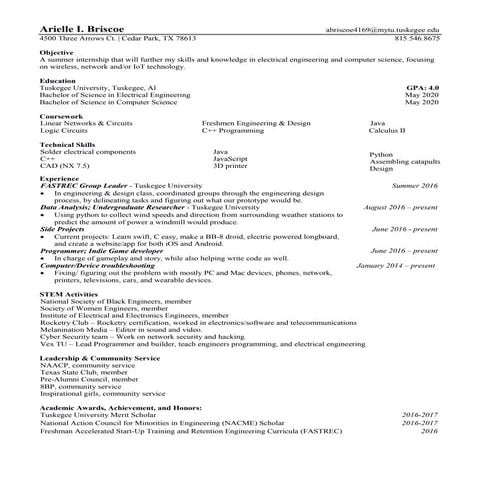 Arielle Briscoe's Resume(3) | PDF