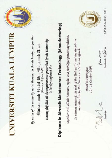 Transkrip Akademik Diploma | PDF