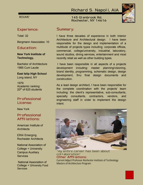 Richard S. Napoli presentations