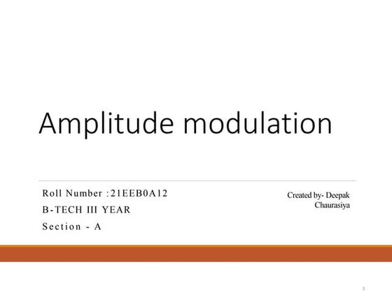 Comparison of Amplitude Modulation Techniques.pptx