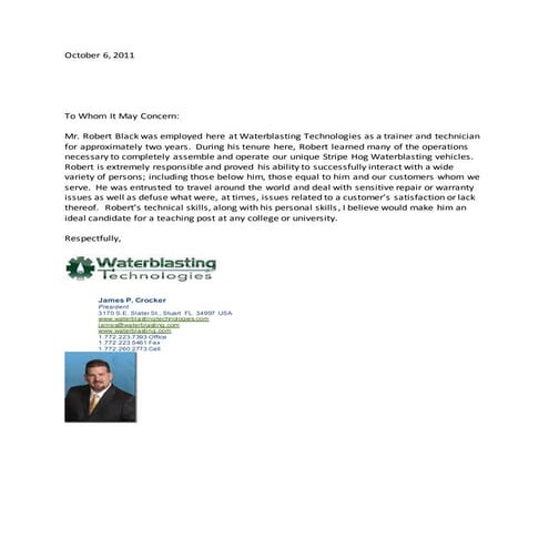 Robert Reference (Waterblasting Tech.) | DOCX