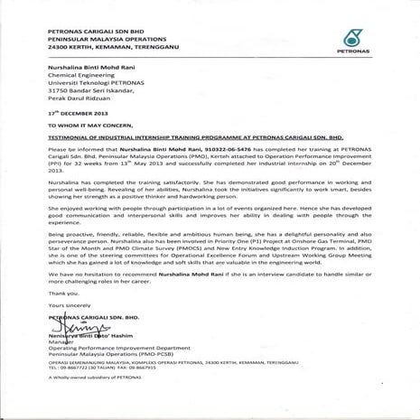 Testimonial Industrial Training | PDF