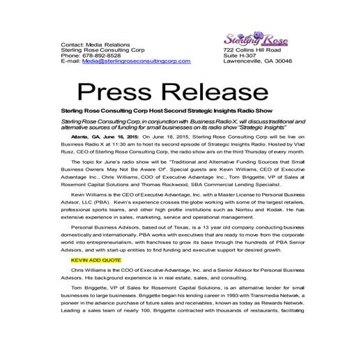 RCS - Press Release for Radio Show 6_18 (1)a | DOCX