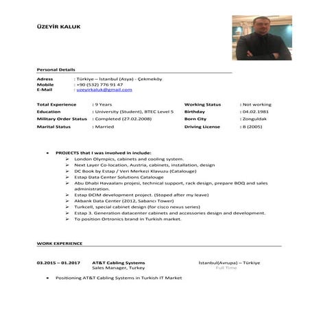 Üzeyir KALUK Resume | DOC