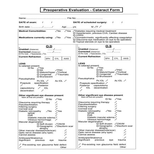 21 FORM - pre-op evaluation Cataract.docx