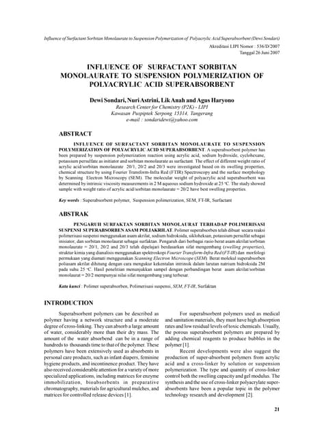 Non Migratory Bioactive Polymer | PPTX | Chemistry | Science