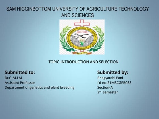 Plant introduction | PPTX | Agriculture | Industries