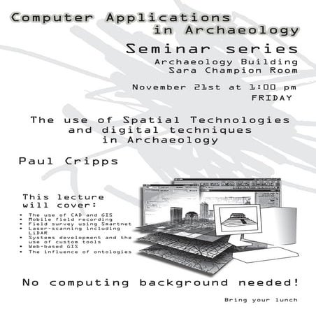 Computer Applications in Archaeology Seminar Series | PDF