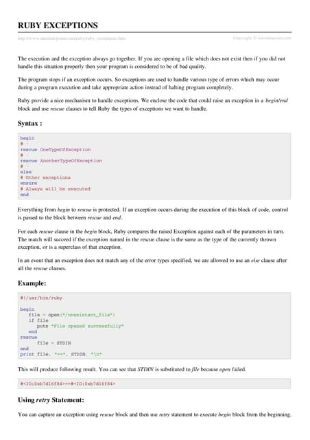 21 ruby exceptions | PDF 21 ruby exceptions | PDF